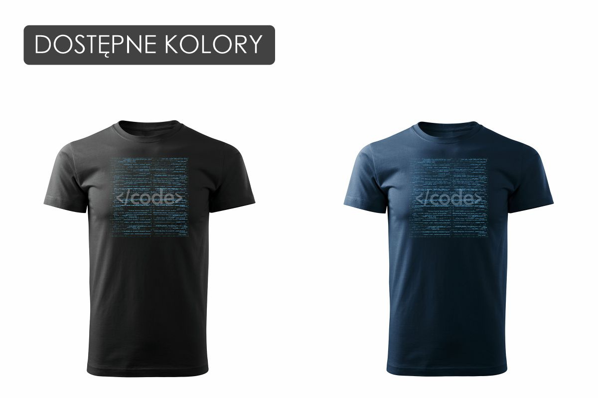 Koszulka dla informatyka programisty programista męska czarna REGULAR ...