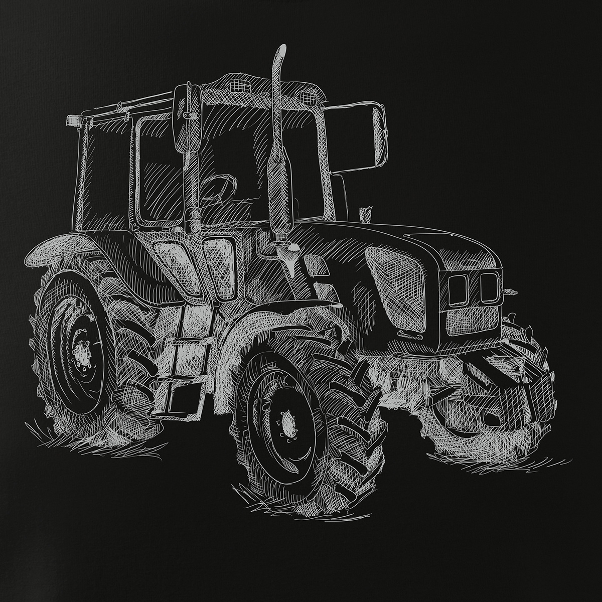 Koszulka z traktorem traktor dla rolnika John Deere Claas New Holland Fendt męska czarna REGULAR ...